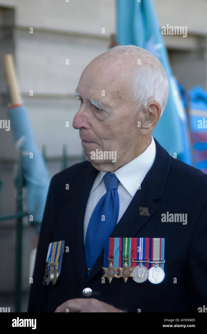 an old RAAF Royal Australian Flying Corps officer ANZAC day march ...