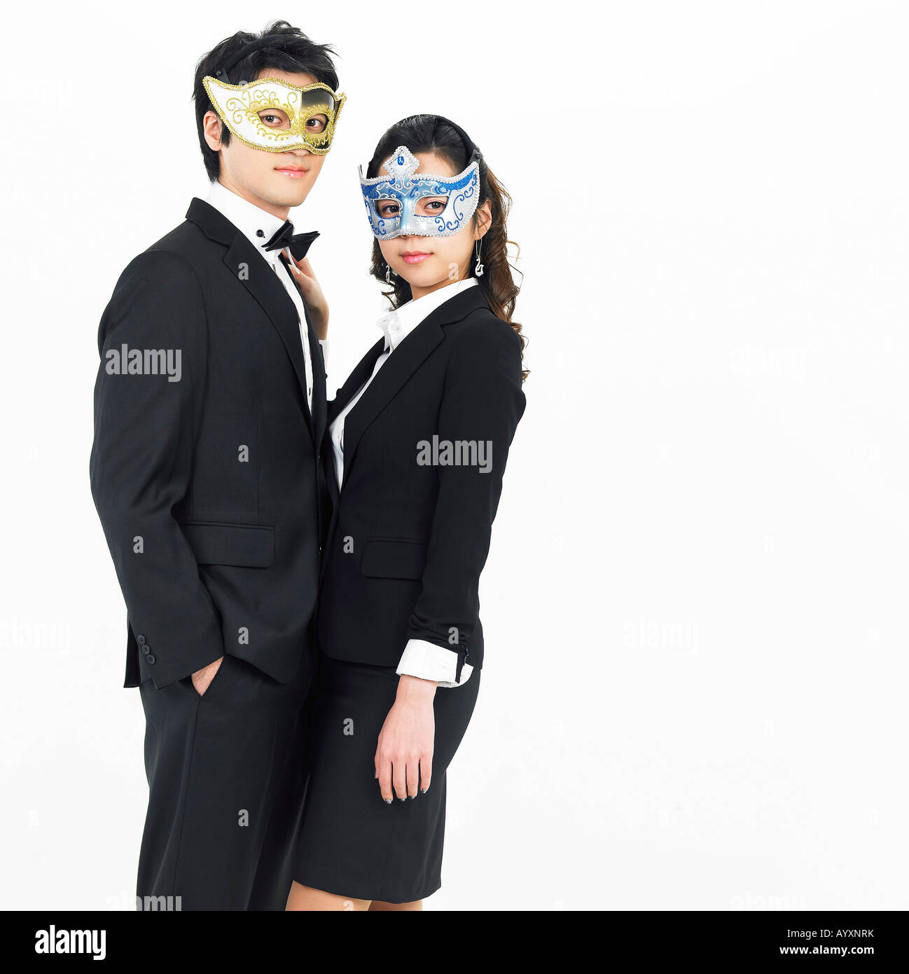 Standing couple woman wearing Cut Out Stock Images & Pictures - Alamy