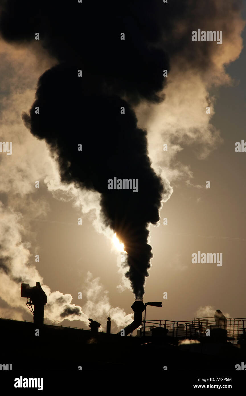 air pollution - global warming Stock Photo - Alamy