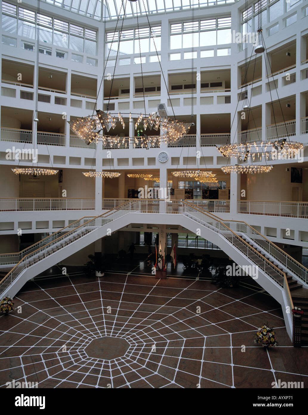 Innenaufnahme Neues Rathaus, Lichthof, Dortmund, Ruhrgebiet, Nordrhein ...