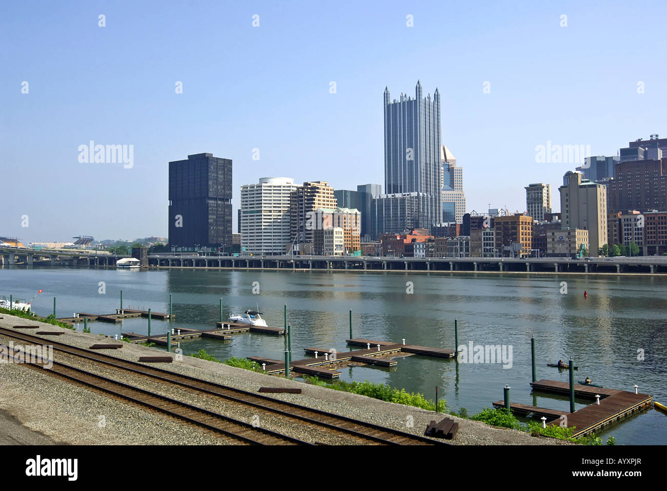 View from Station Square across the Monongahela River of Pittsburgh ...
