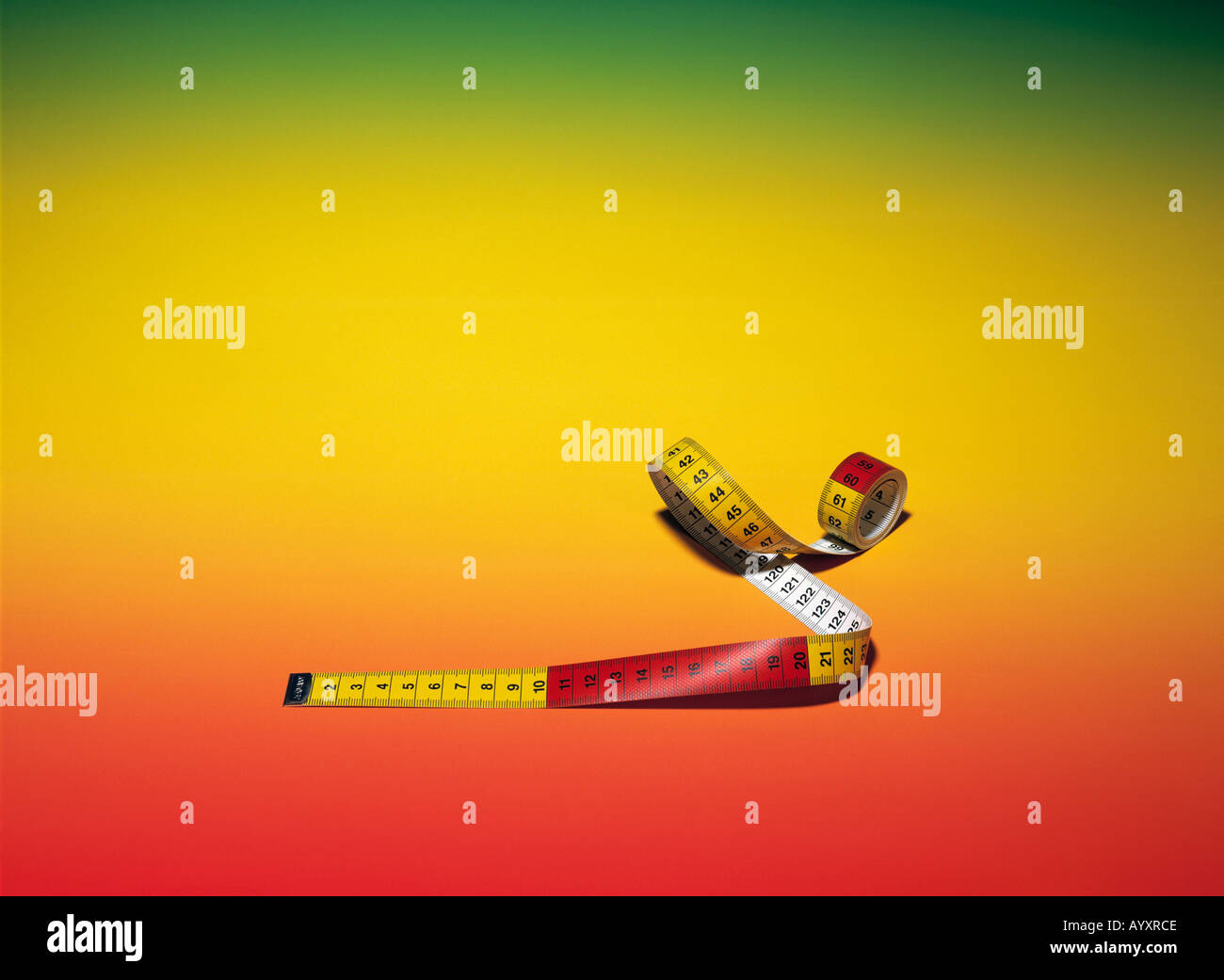 measuring tape, measure, background, coloured, studio photograph ...