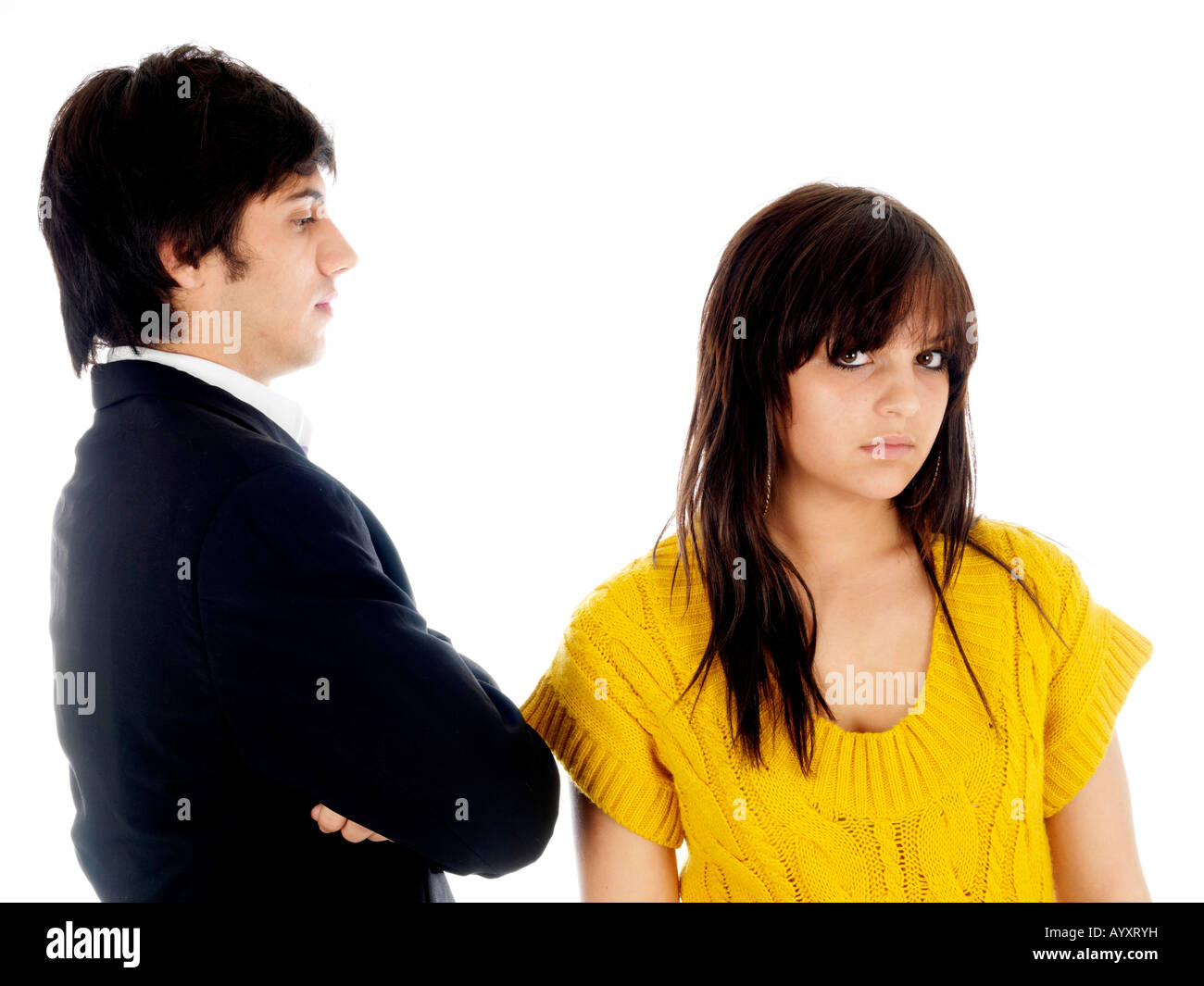 Young Couple Arguing With Problems Or Worried About Breaking Up And ...