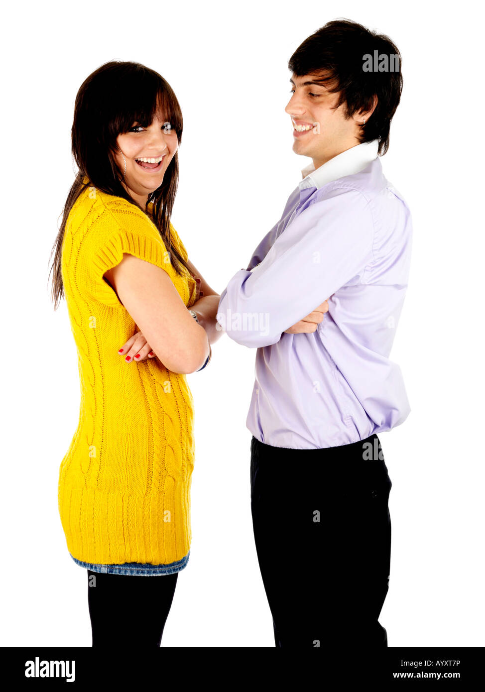 Happy Young Couple Models Released Stock Photo - Alamy