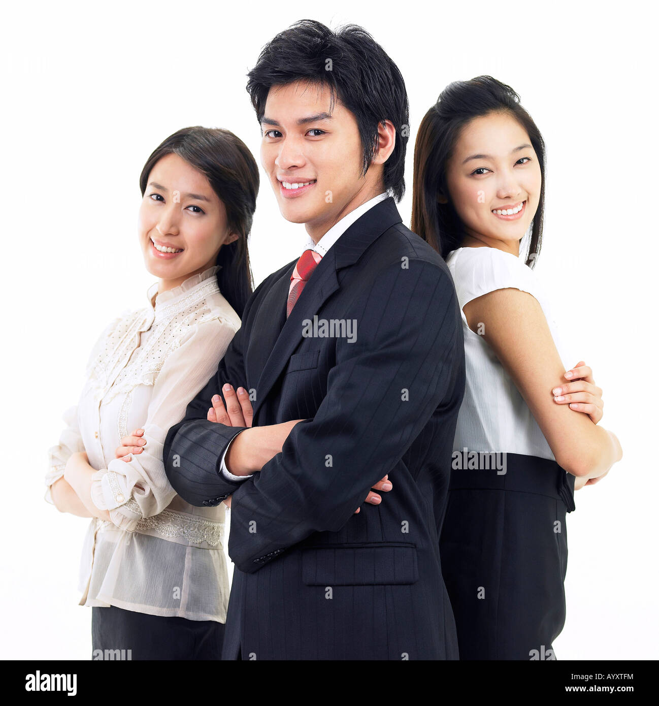 Asian woman folding arms hi-res stock photography and images - Alamy