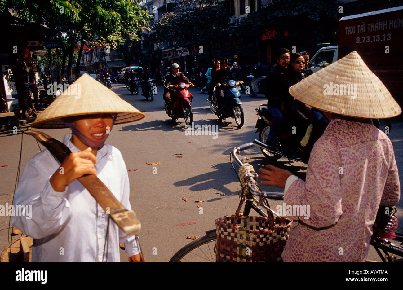 Street life in Hanoi Old Quarter .North Vietnam Stock Photo - Alamy
