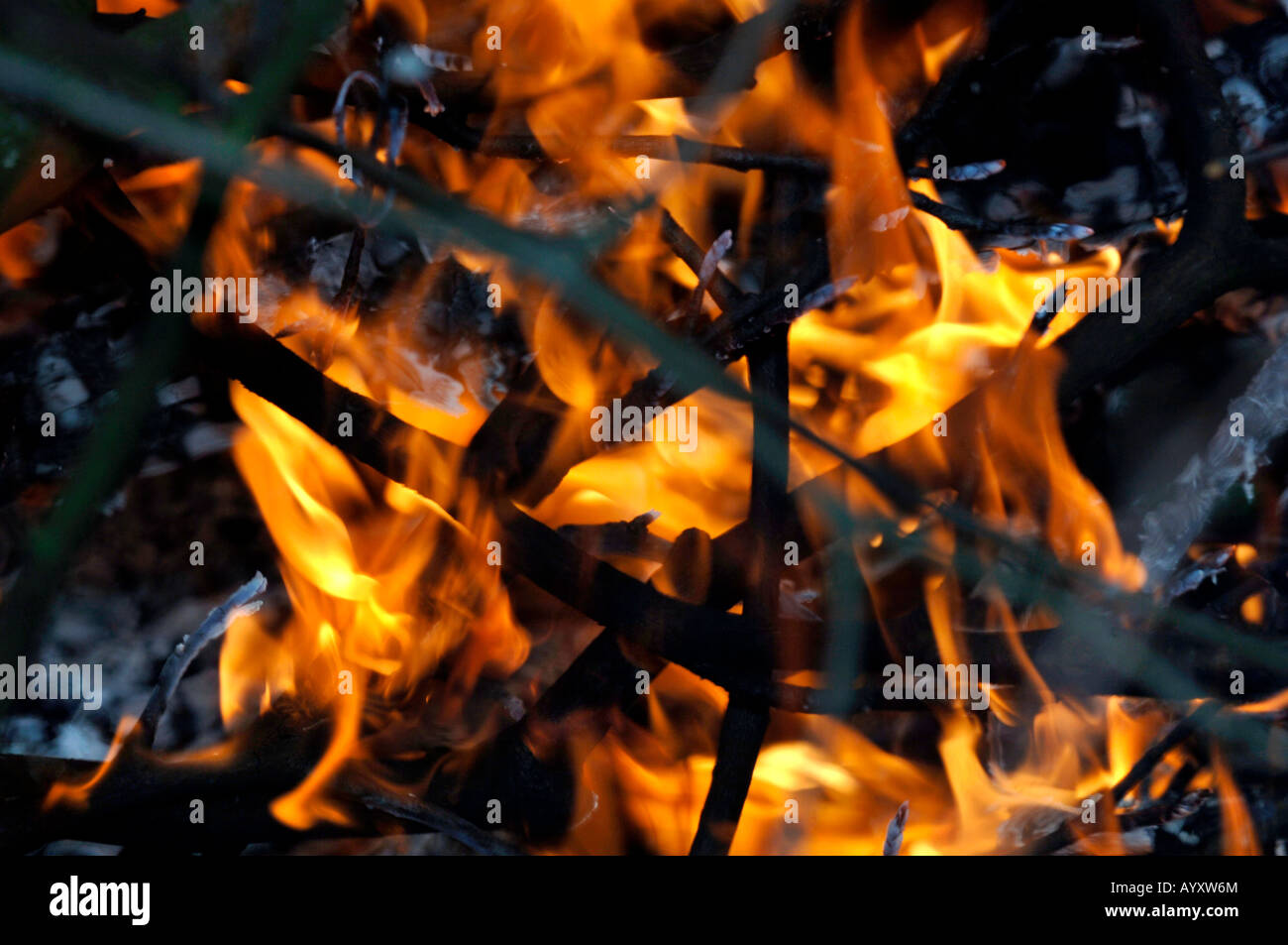 A Garden Bonfire Stock Photo - Alamy
