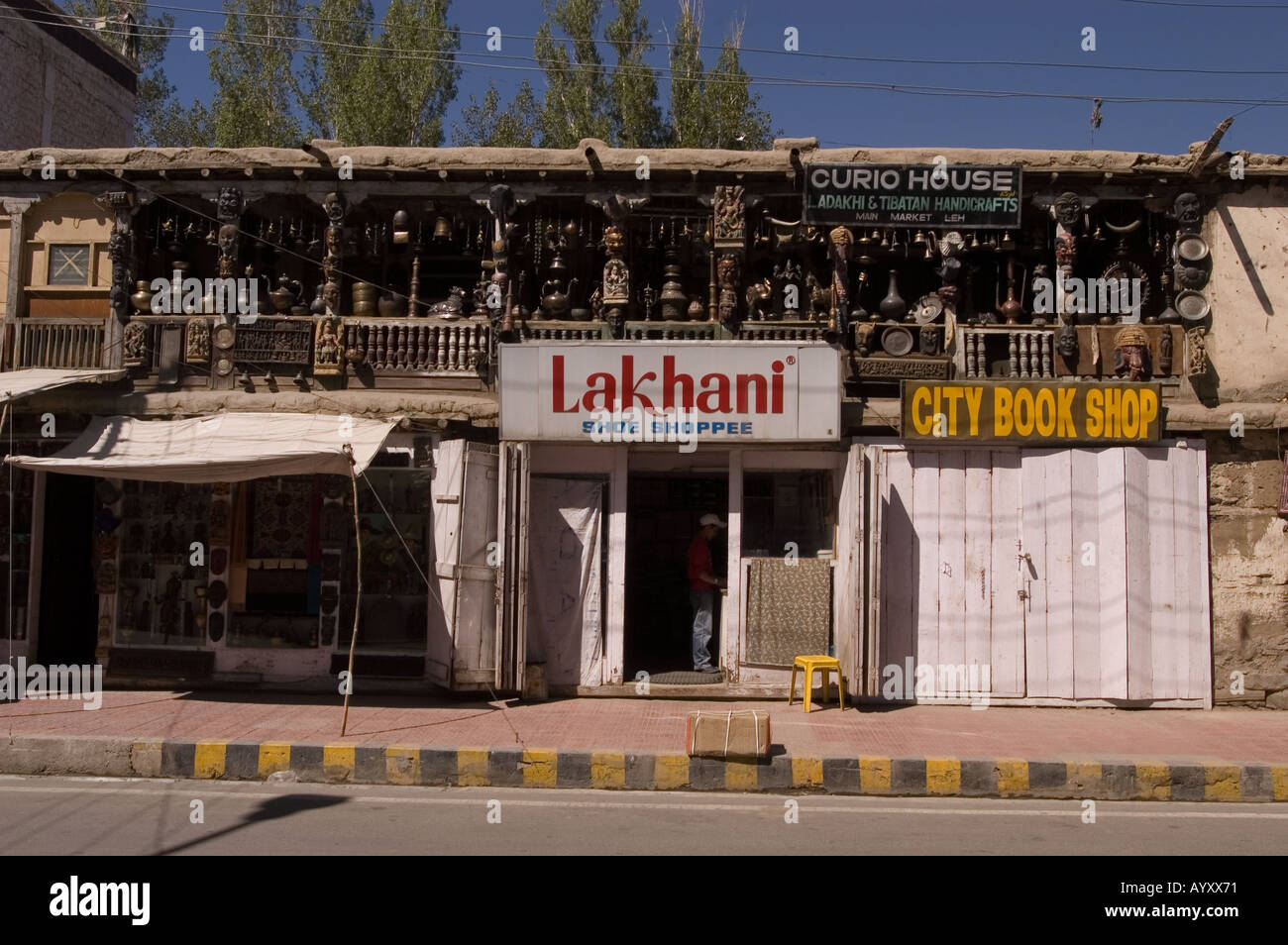 Tourist shops in Market Street in Leh Ladakh India Stock Photo - Alamy