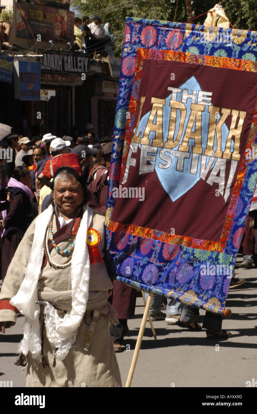 Traditional dress Ladakhi men during Ladakh festival Leh Ladakh India ...