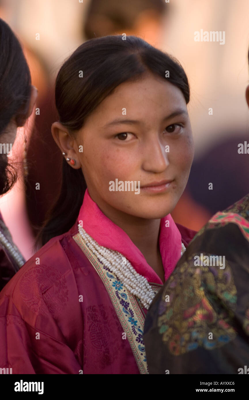 Traditional dress ladakhi girl Woman Alliance of Ladakh festival Leh ...