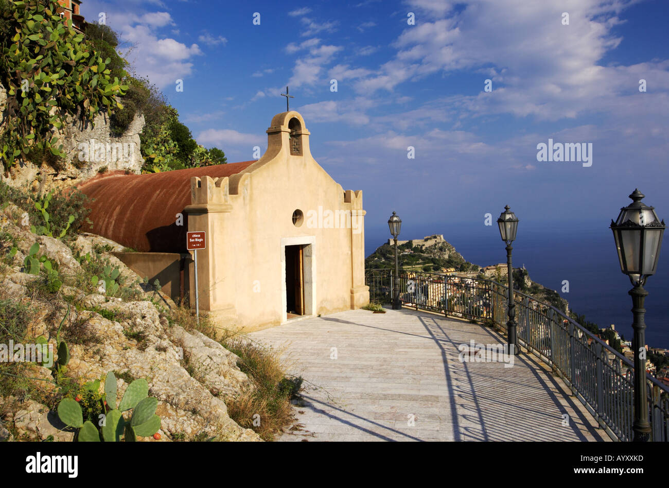Medieval castle at castelmola hi-res stock photography and images - Alamy