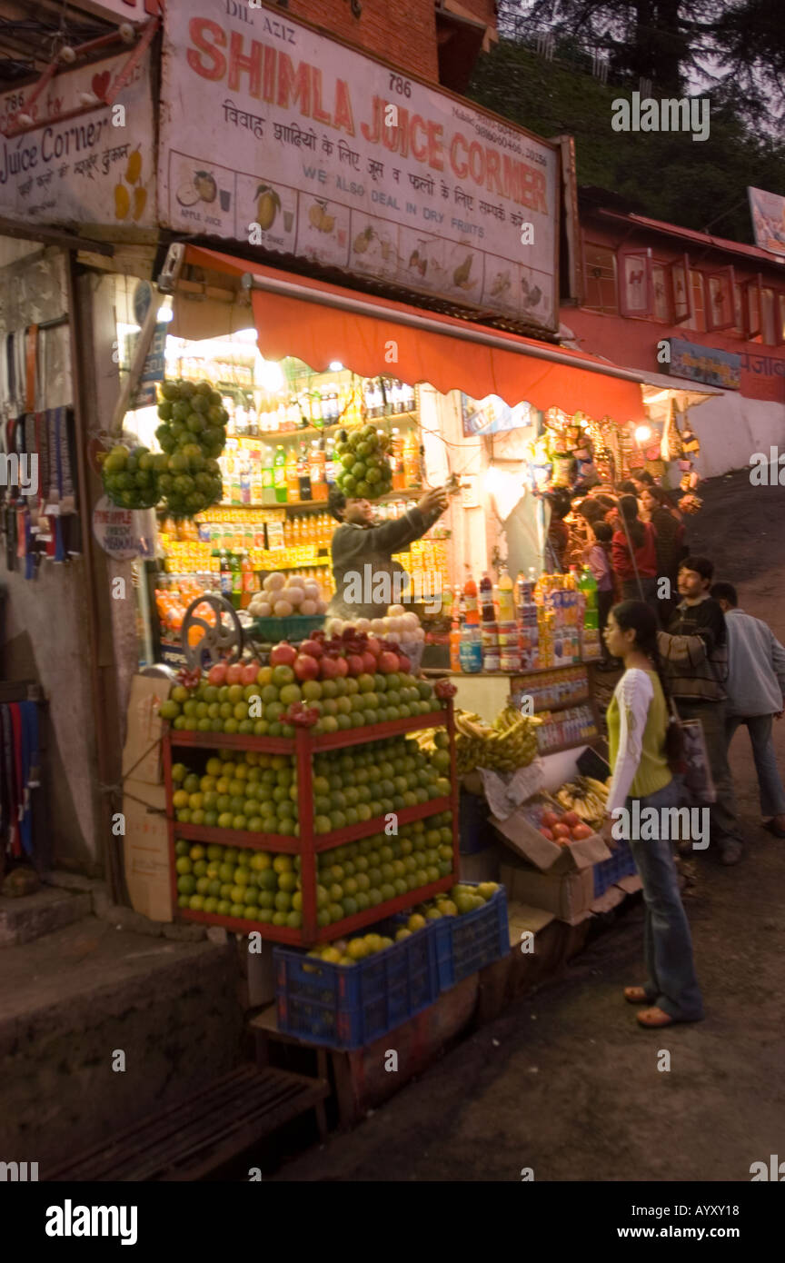 Night scene of Street vegetable shop in Shimla Himachal Pradesh India ...