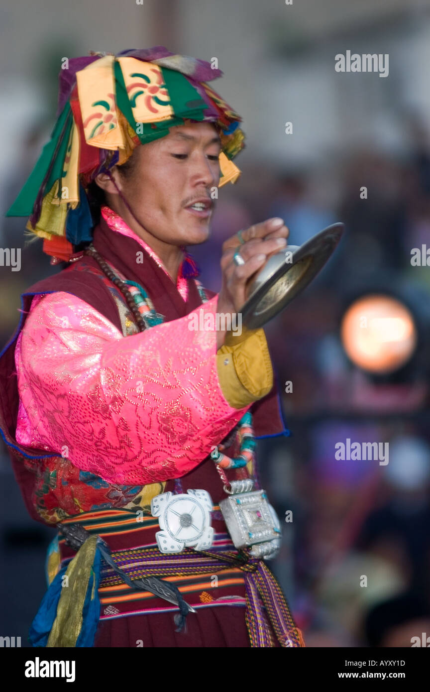 Ladhaki folk opera Lhamo during Ladakh Festival Leh Jammu Kashmir India ...