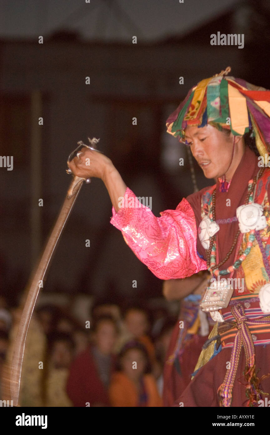 Ladhaki folk opera Lhamo during Ladakh Festival Leh Jammu Kashmir India ...