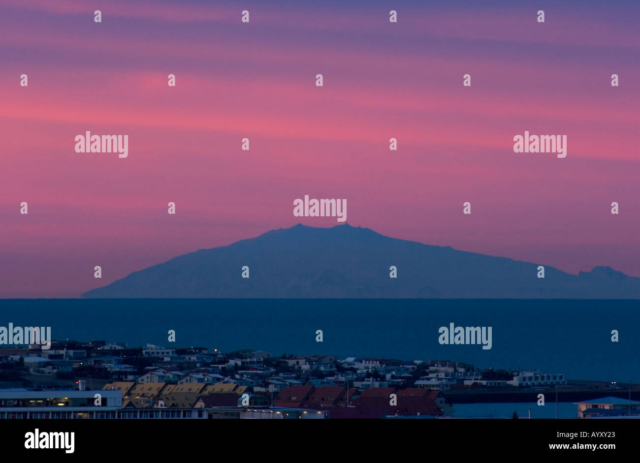 Reykjavik city sunset hi-res stock photography and images - Alamy