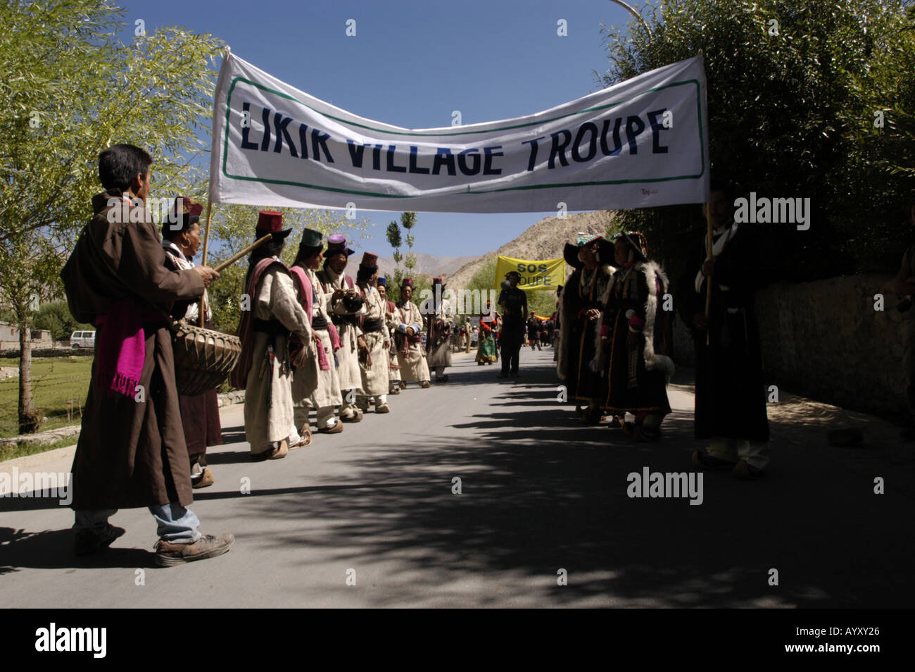 Traditional dress Ladakhi during Ladakh festival Leh Ladakh India Stock ...
