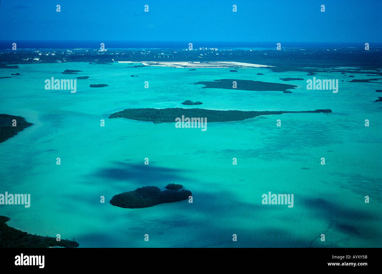 Aerial view Bahamas island Bahamas Caribbean Sea Stock Photo - Alamy