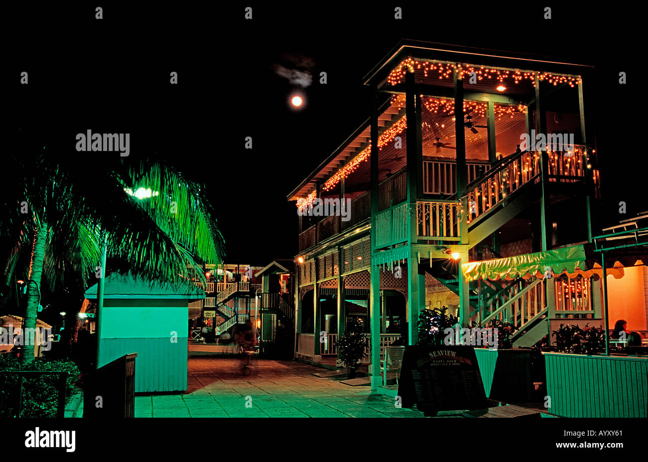 Night live Freeport Bahamas Caribbean Sea Grand Bahama Island Stock ...