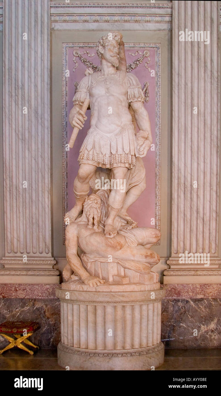 Caserta Royal Palace a statue Stock Photo - Alamy
