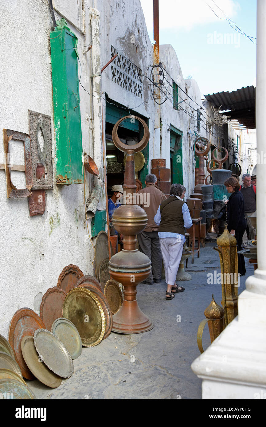 Metalwork in the Copper Souq, Tripoli, Libya, North Africa Stock Photo ...