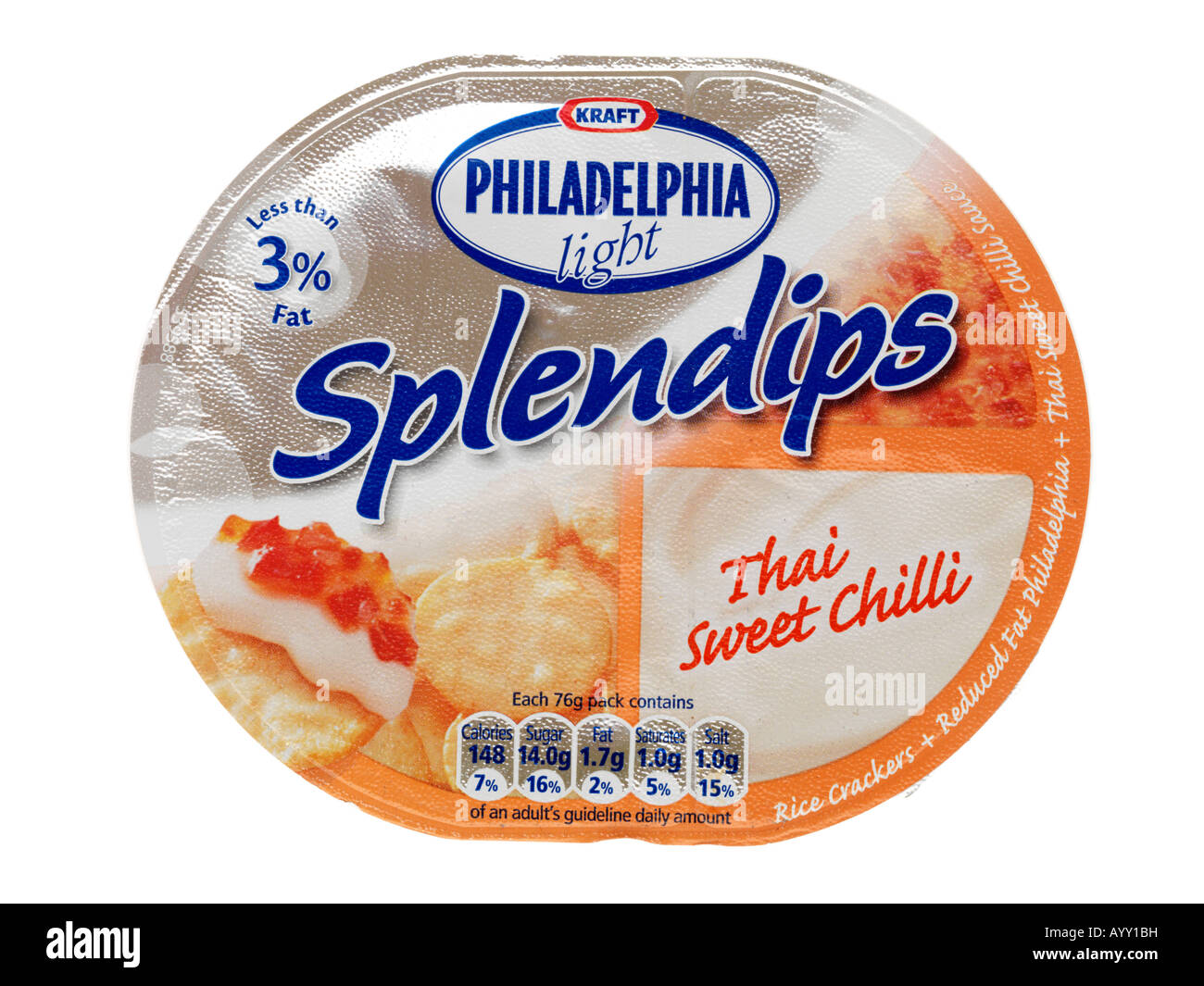 Rice Crackers with Soft Cheese and Thai Sweet Chilli Sauce Stock Photo ...