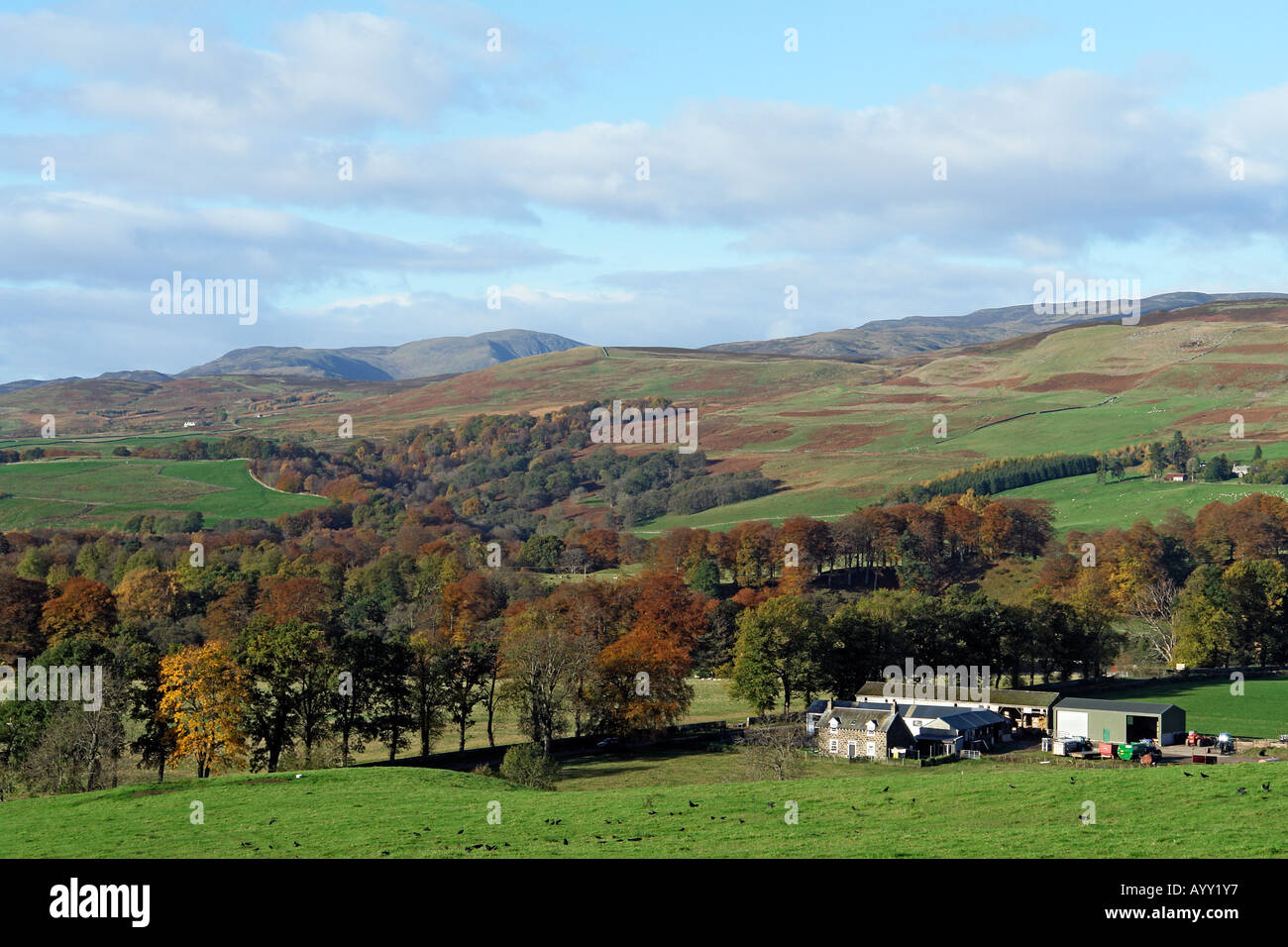 Farm in rolling Perthshire countryside just north of Gilmerton near ...
