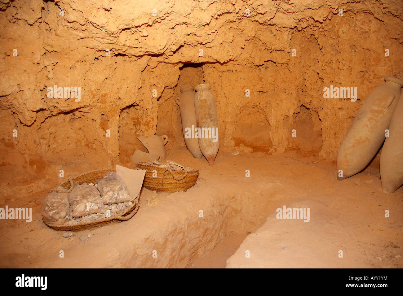 Janzour Punic Tomb, in Janzour City Museum, Libya Stock Photo - Alamy