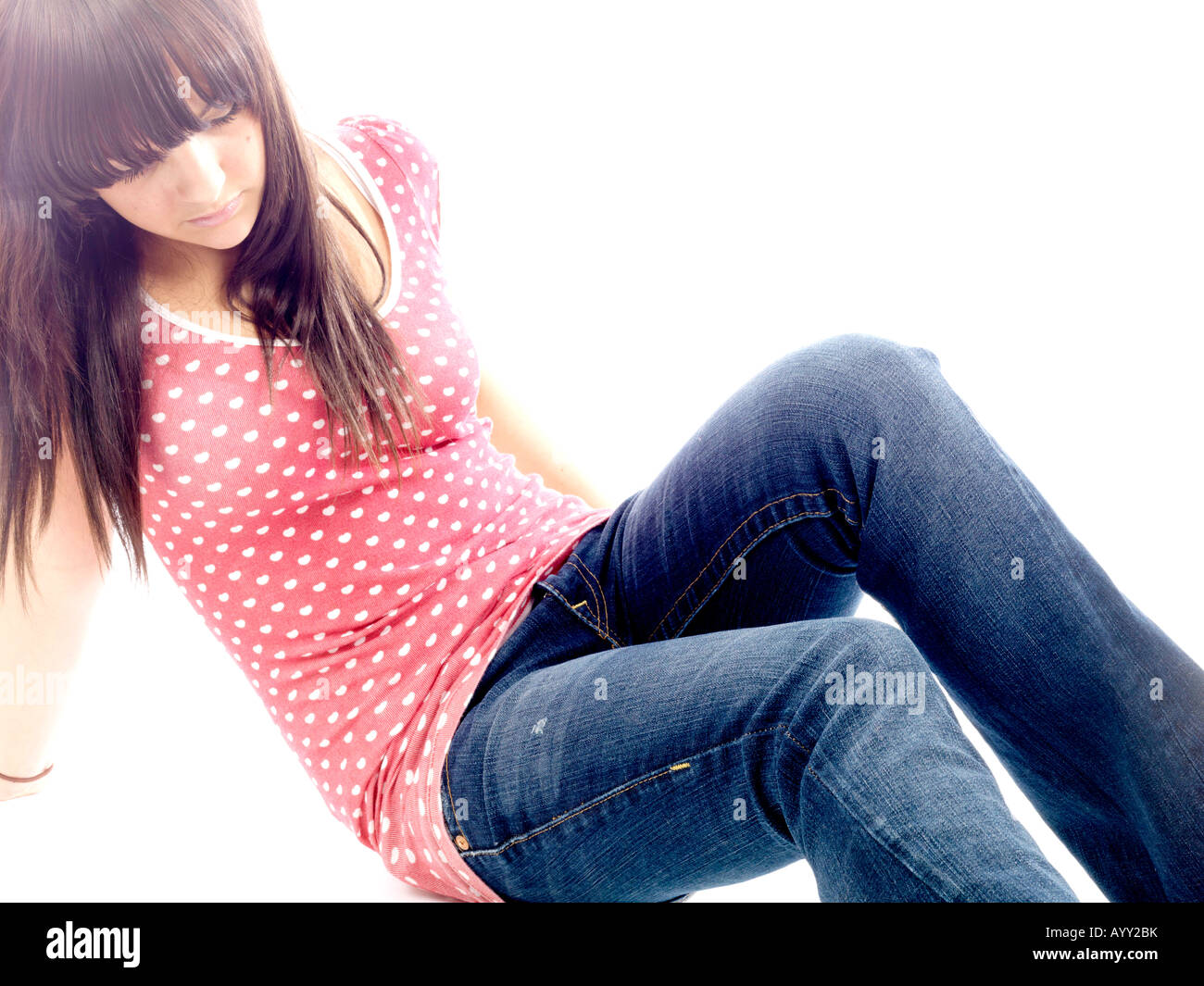 Worried Teenager Model Released Stock Photo - Alamy