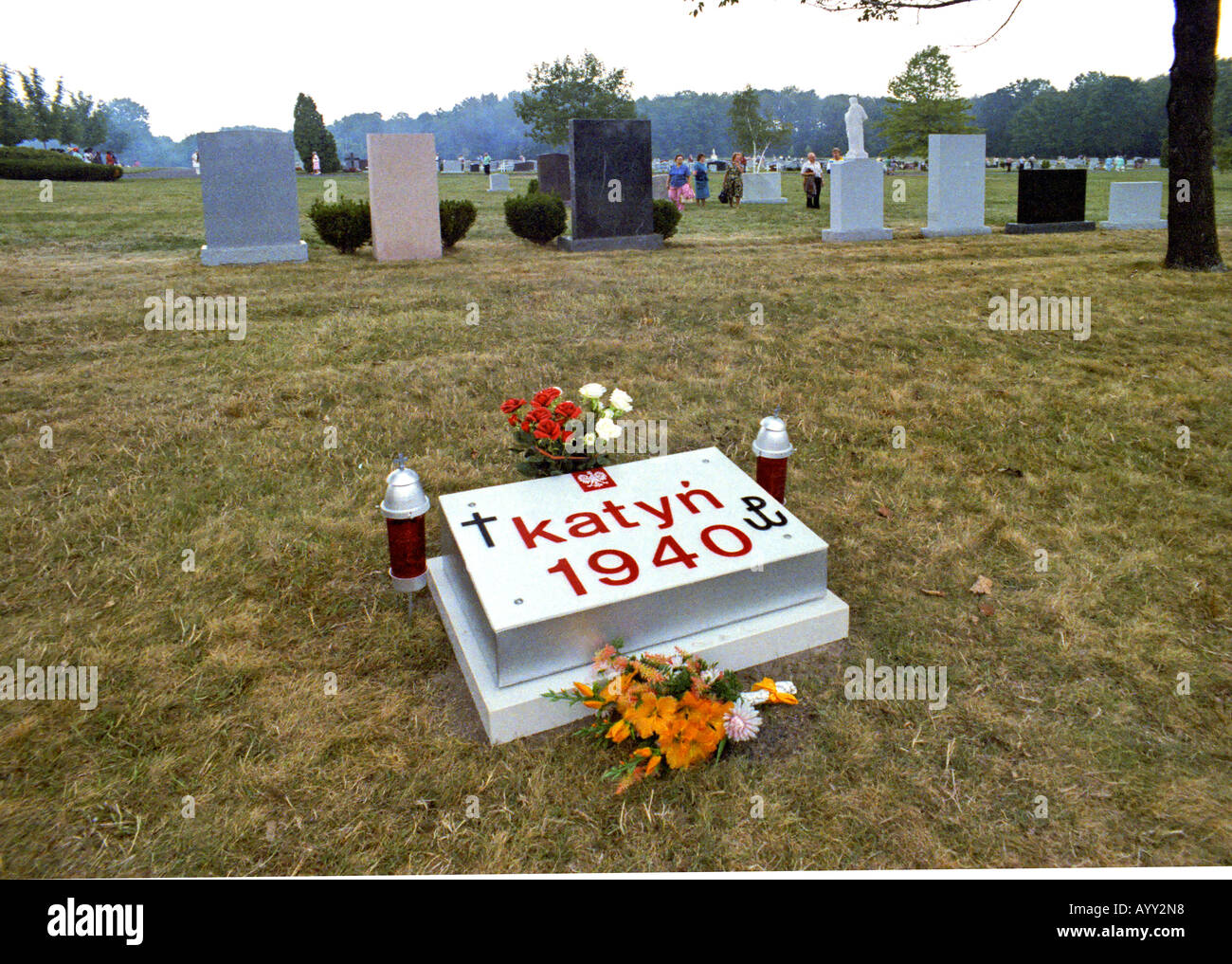 Katyn memorial of polish officers murdered by Soviet Union WWII Stock ...