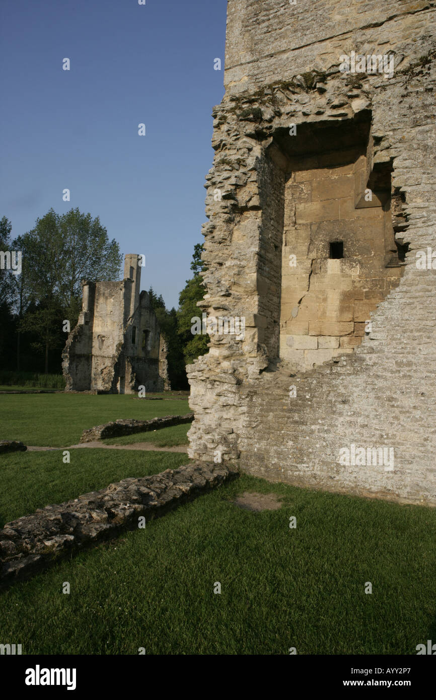 The ruined manor house at Minster Lovell in the cotswolds built by ...