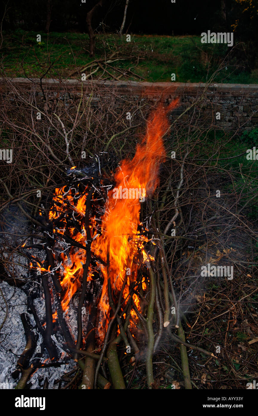 A Garden Bonfire Stock Photo - Alamy
