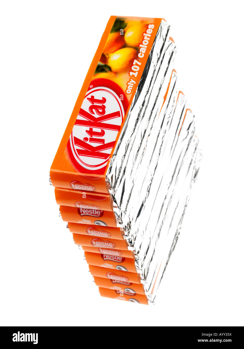 Orange Chocolate Bars Stock Photo - Alamy