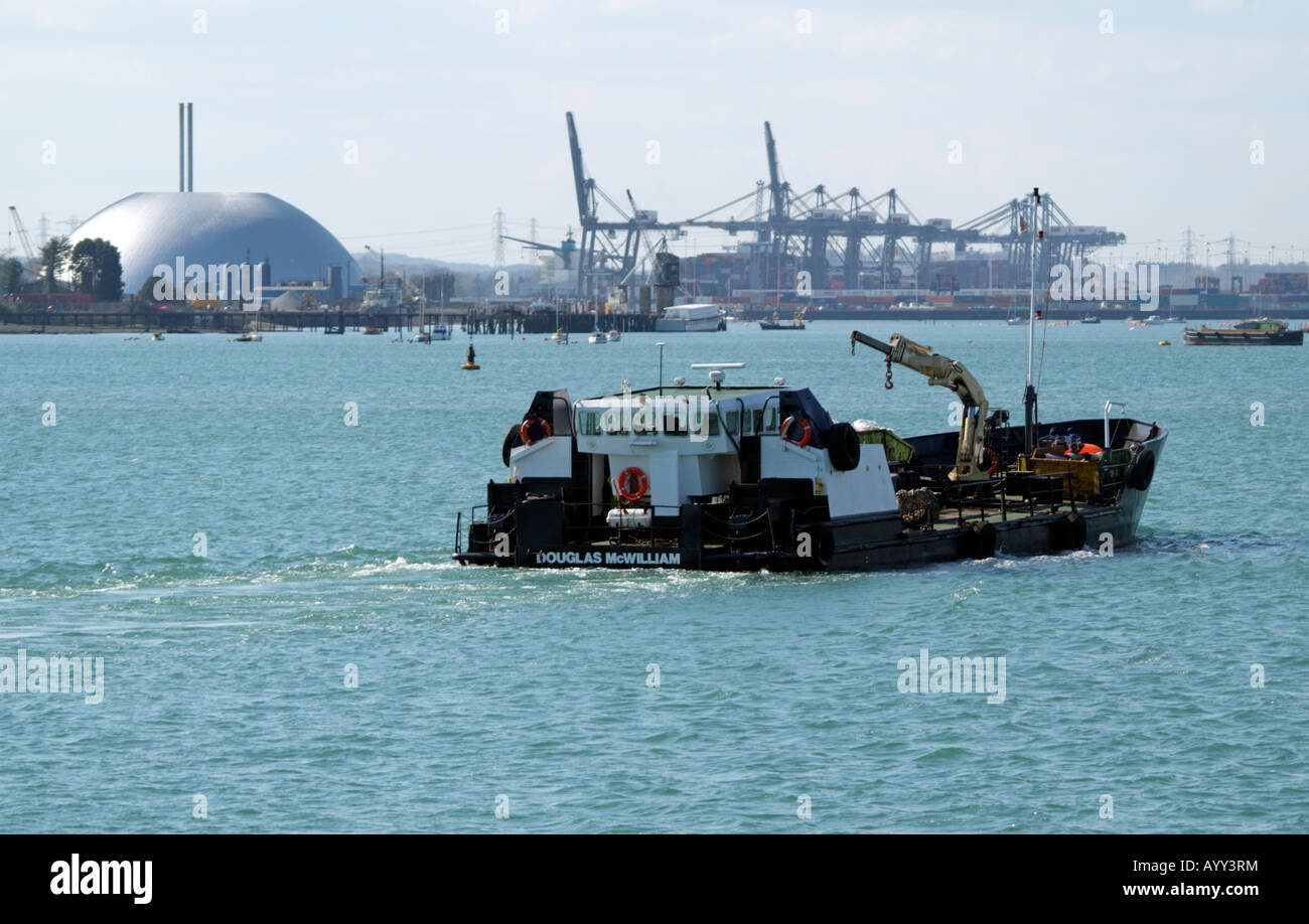 Port Waste Collection Barge Douglas McWilliam in Southampton Docks ...