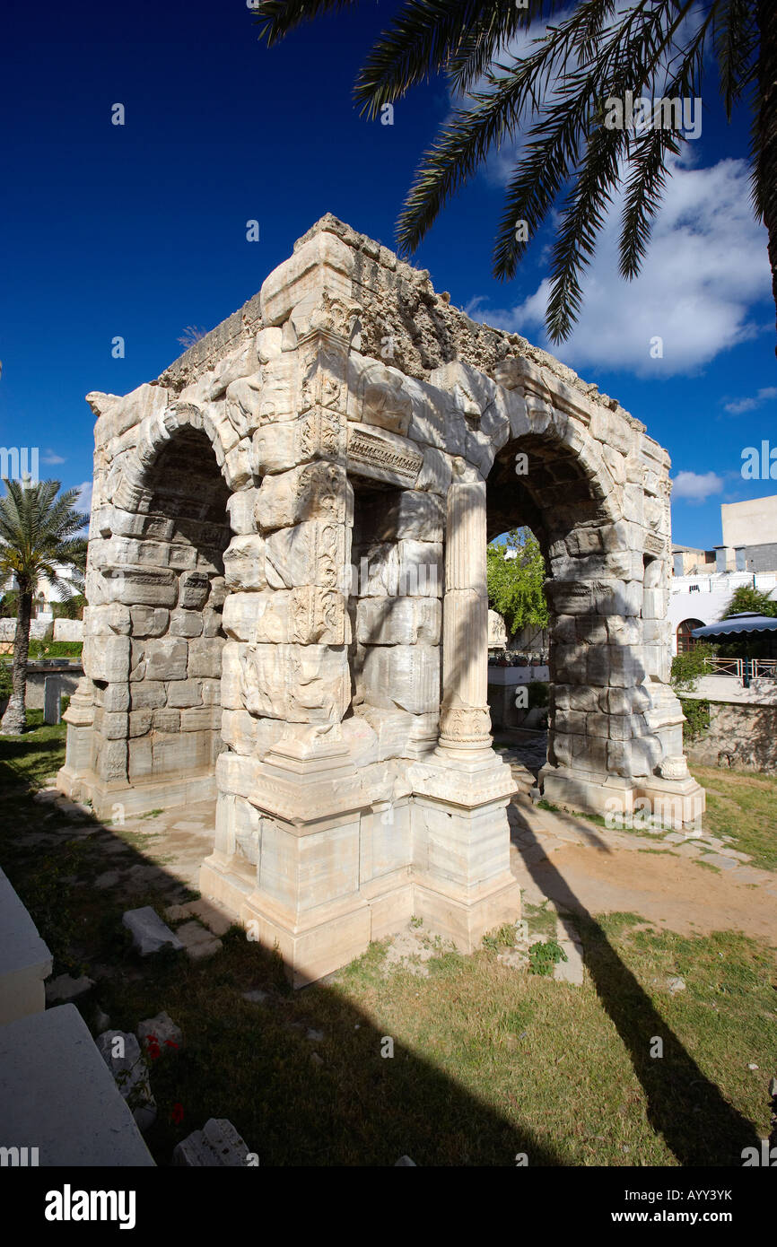 Triumphal Arch of Marcus Aurelius, Tripoli, Libya, North Africa Stock ...