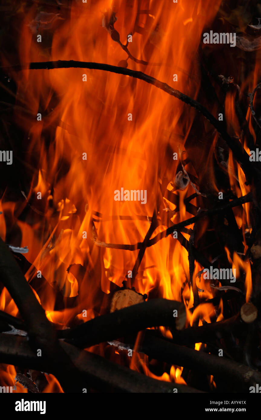 A Garden Bonfire Stock Photo - Alamy