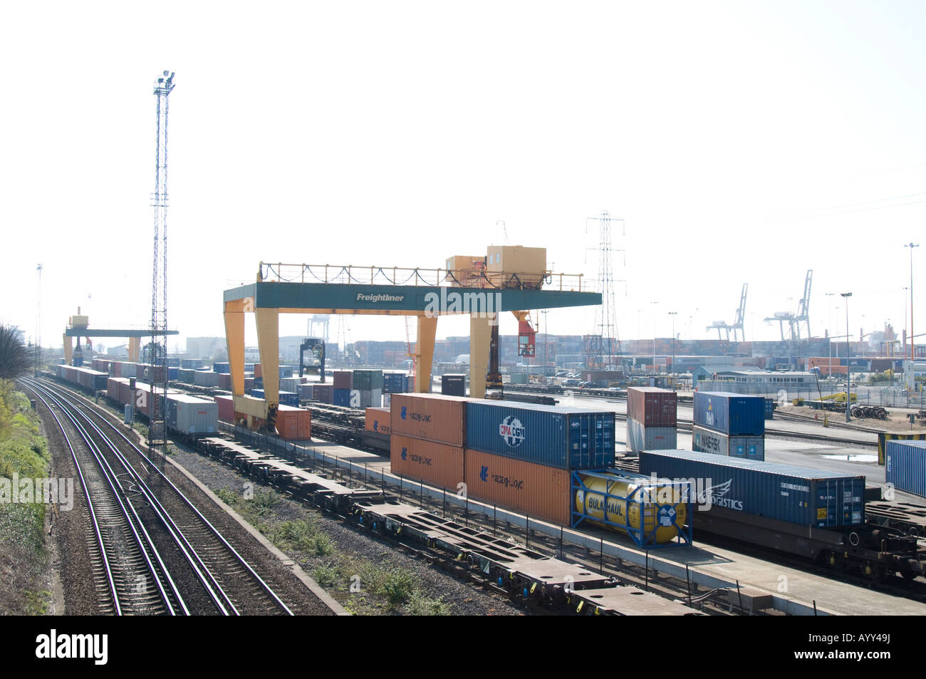 Freightliner Terminal Containers Railway High Resolution Stock ...