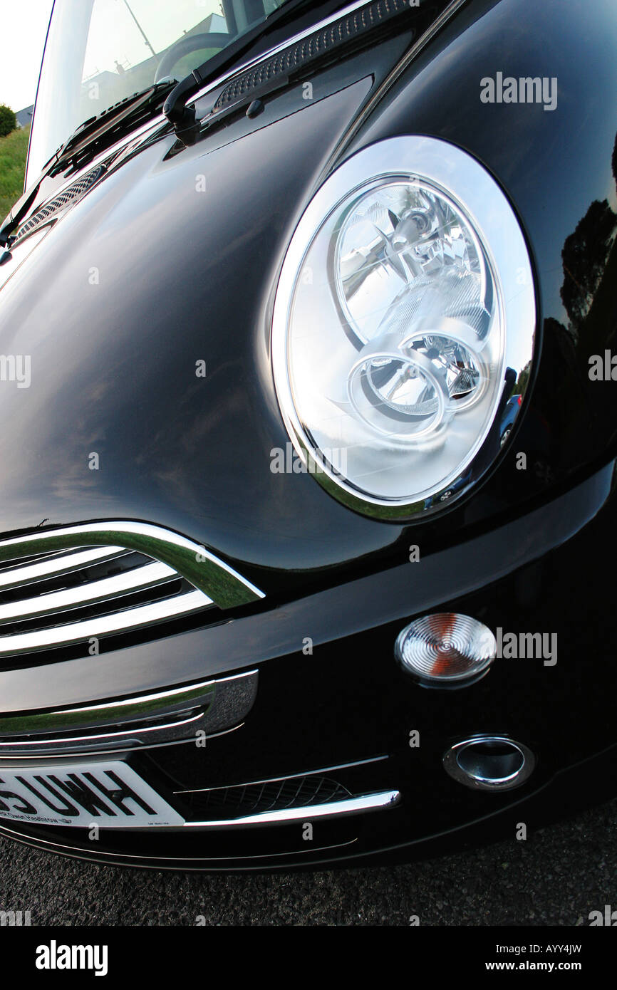 Mini cooper close up of headlight Stock Photo - Alamy