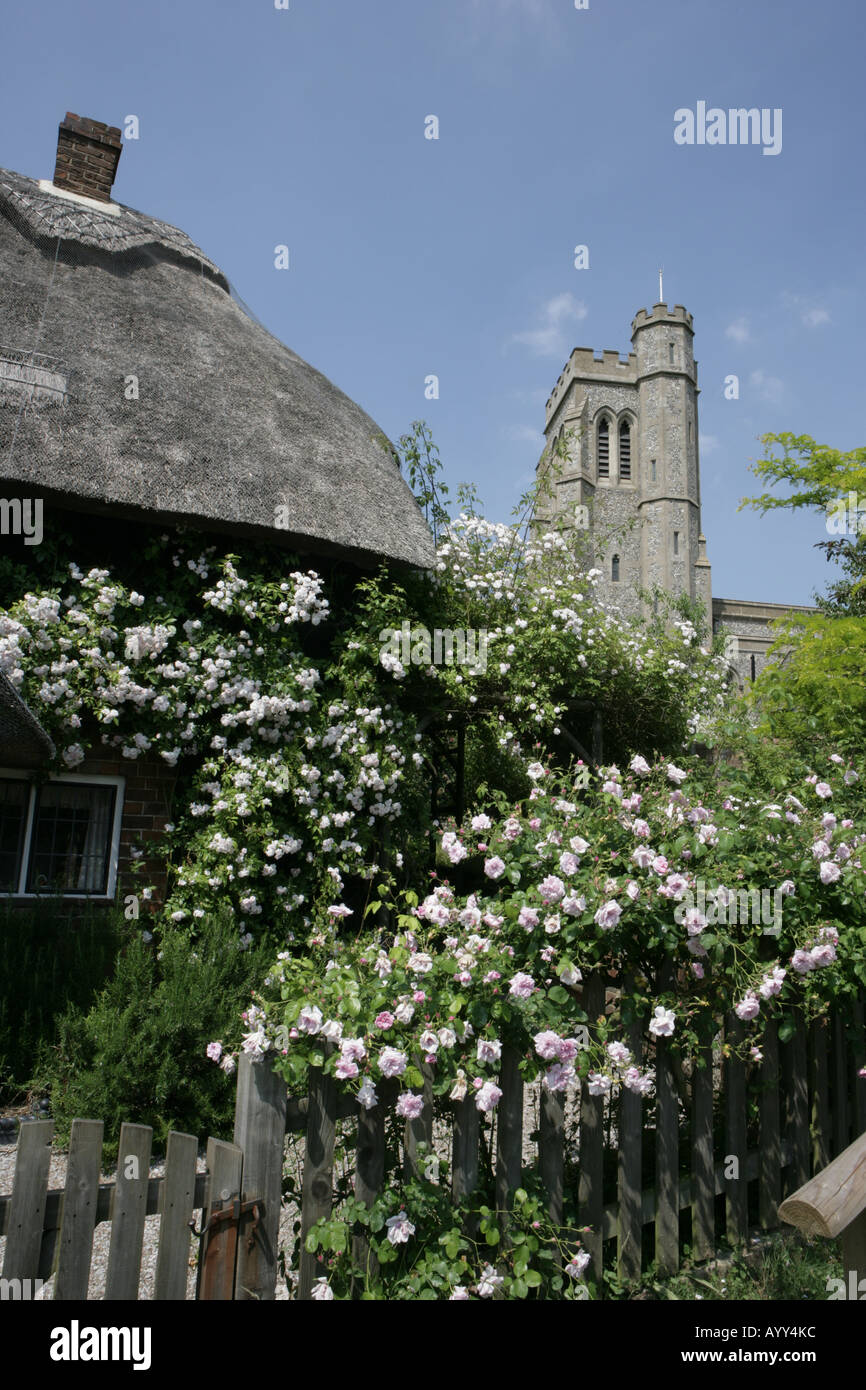 A Cottage and Church in the Chilterns at Ellesborough in the chilterns ...