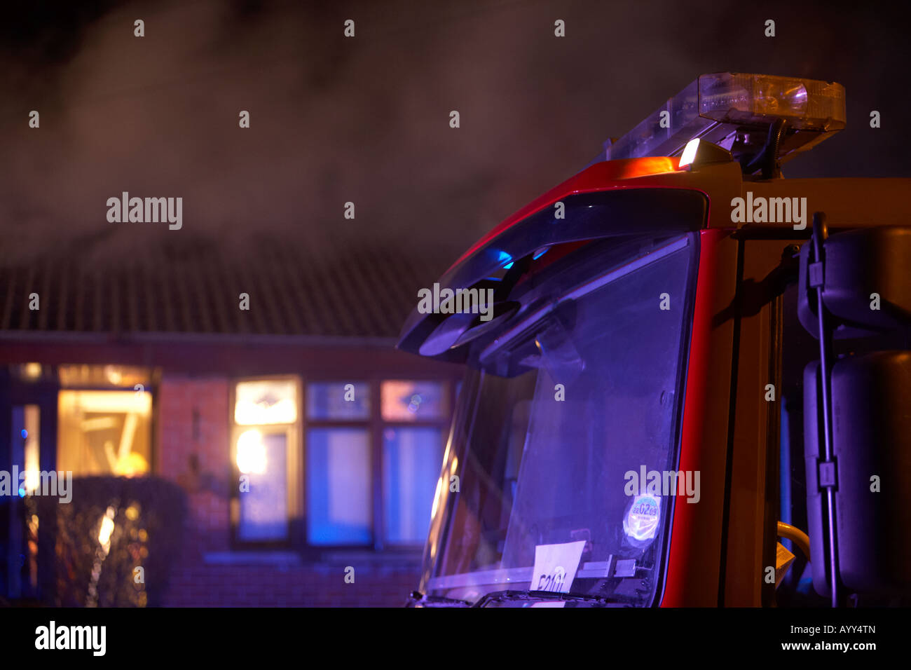Parked fire truck hi-res stock photography and images - Alamy