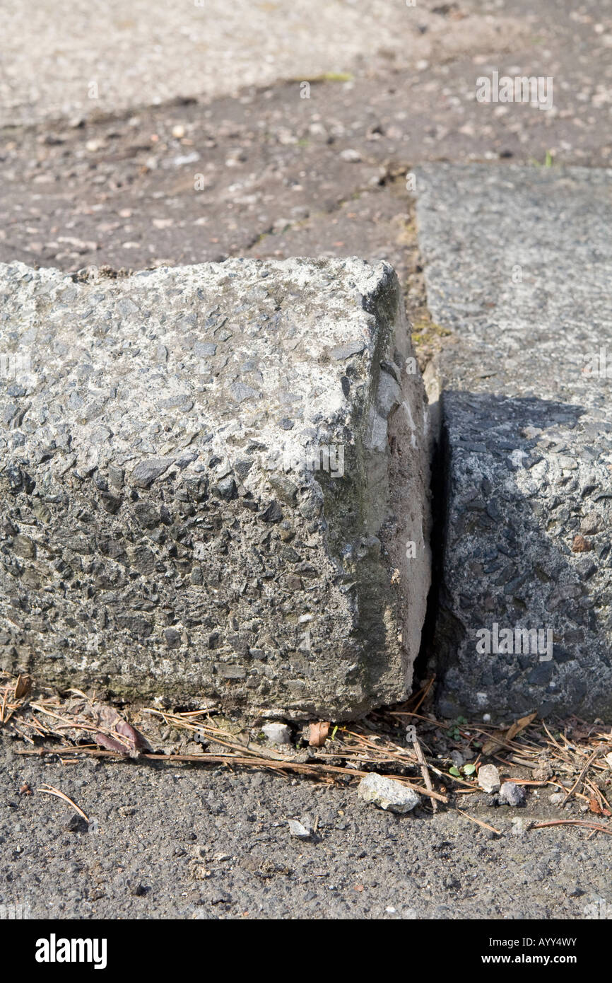 A ^damaged kerbstone, UK Stock Photo - Alamy