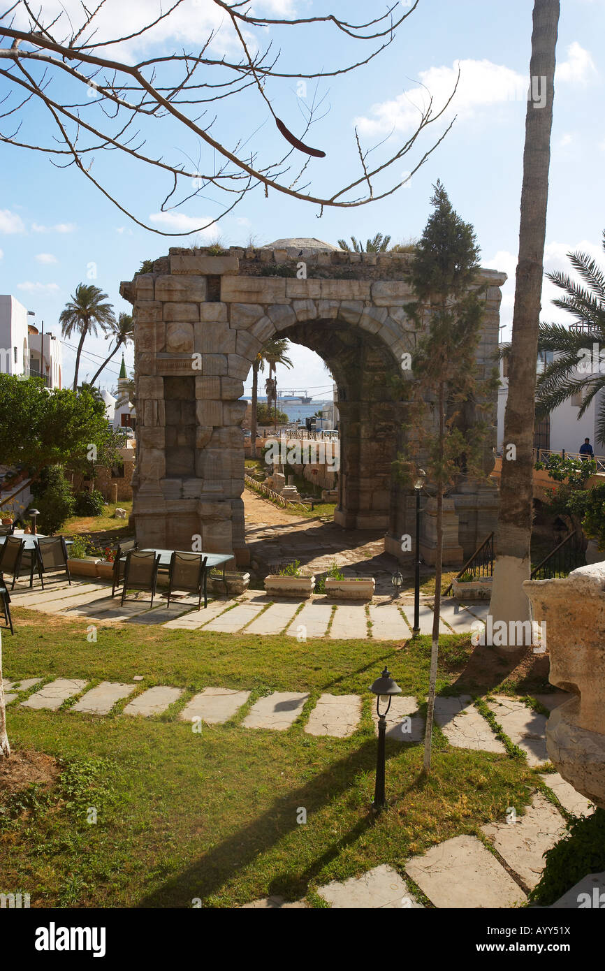 Triumphal Arch of Marcus Aurelius, Tripoli, Libya, North Africa Stock ...