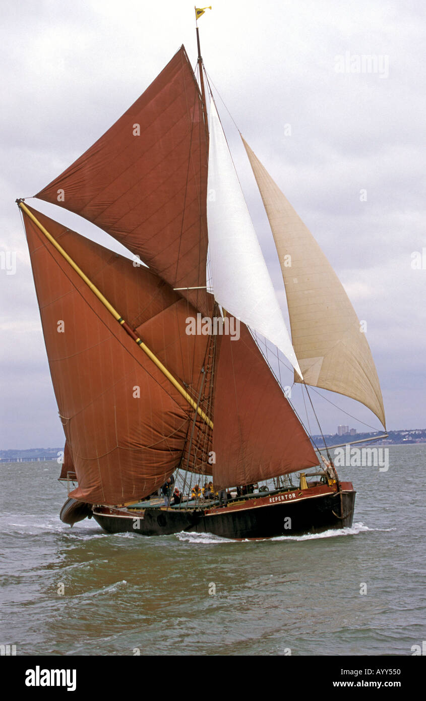 Thames Barge London ENGLAND Stock Photo - Alamy