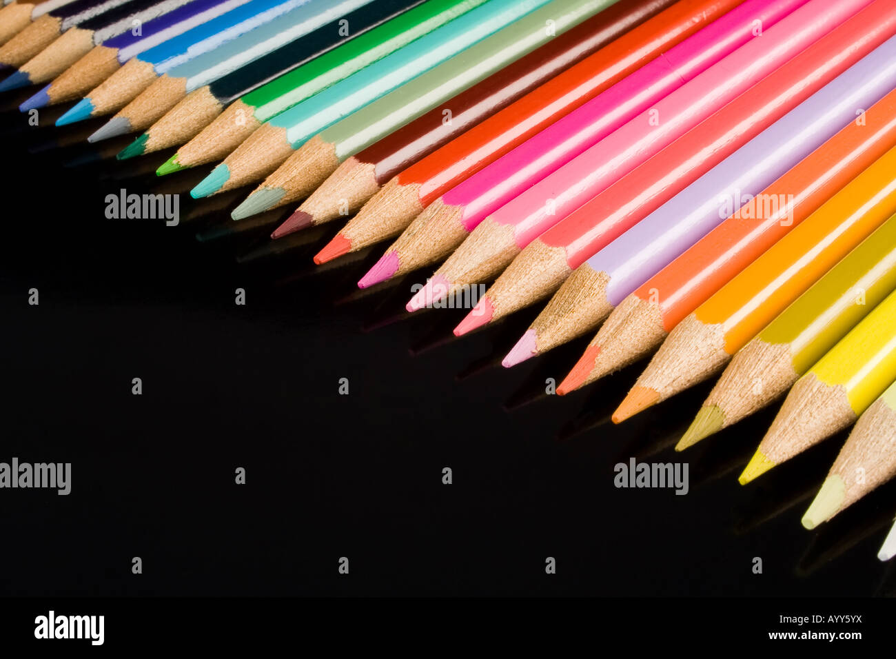 Colorful color pencils Stock Photo - Alamy