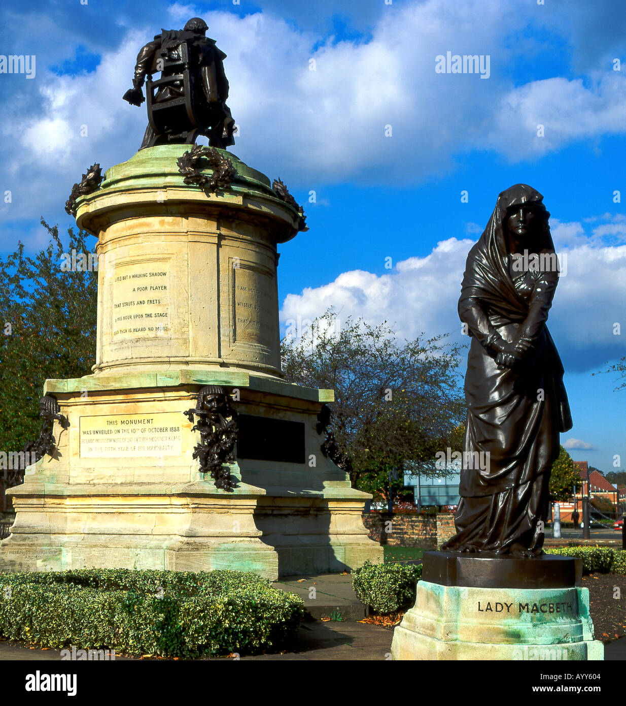 Shakespeare Monument with Lady Macbeth at Stratford Upon Avon ...
