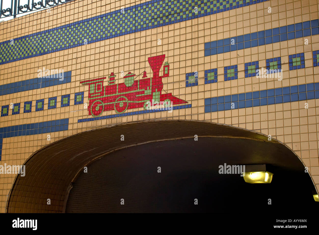 Mosaic tile picture of a train in Pittsburgh Pennsylvania PA Stock ...