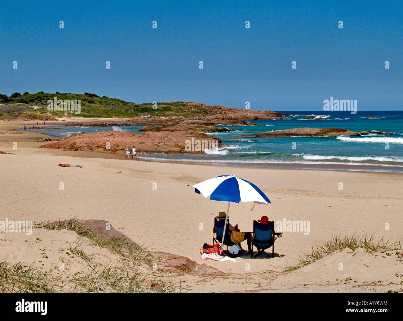 Birubi Beach on Anna Bay near Newcastle New South Wales Australia Stock ...