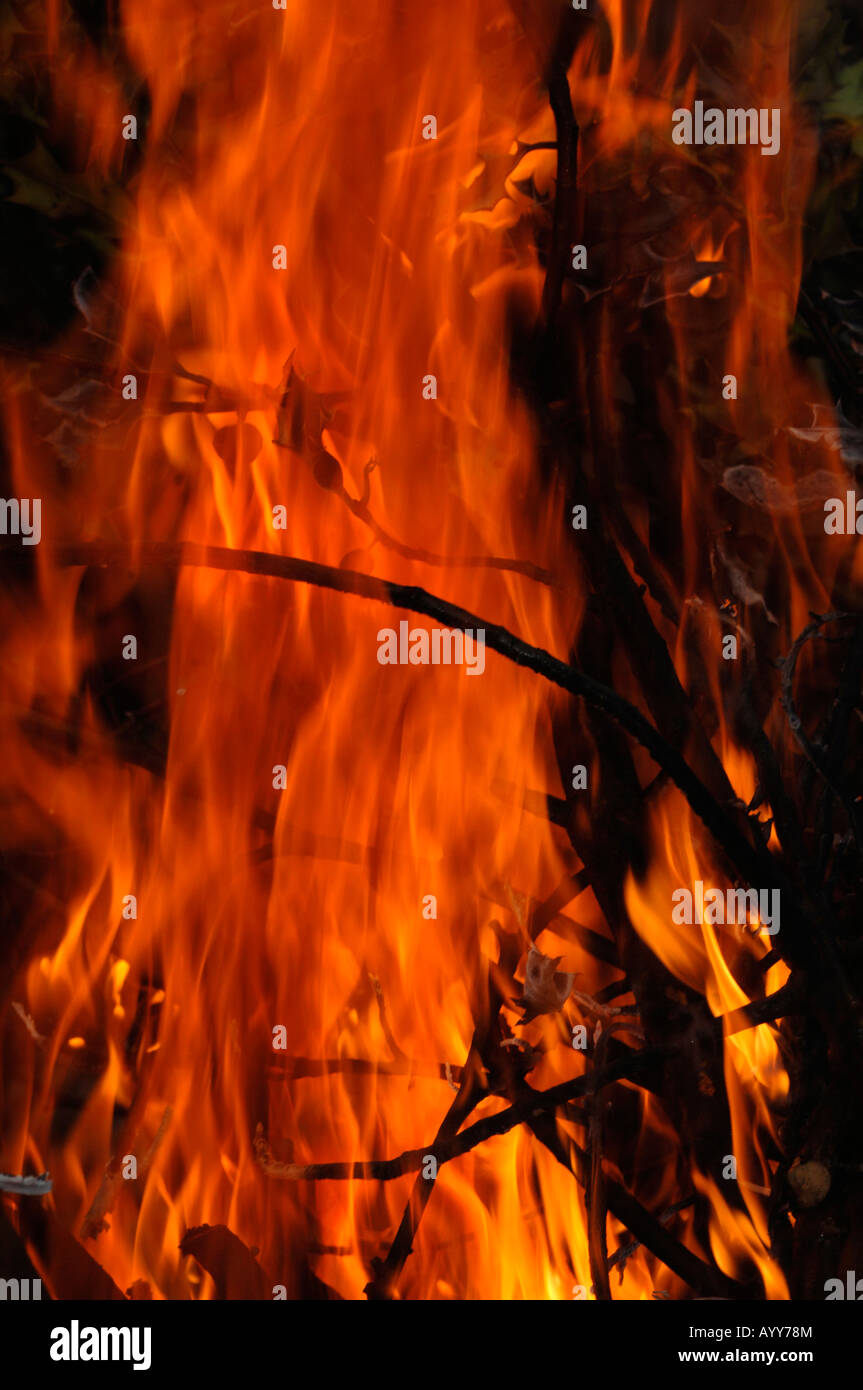 A Garden Bonfire Stock Photo - Alamy