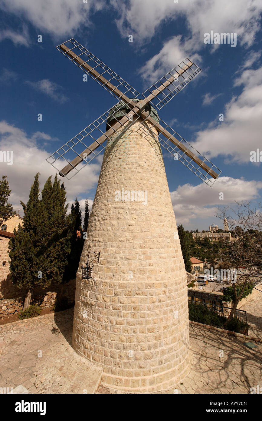 The windmill at Yemin Moshe the first Jewish neighborhood built outside ...