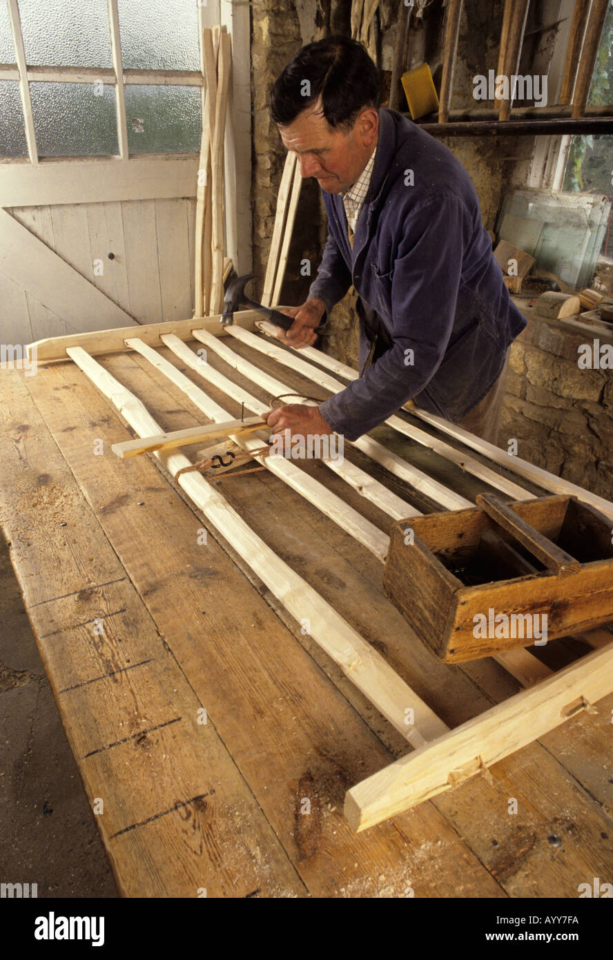 Michael Vincent making traditional Sheep hurdles in his village ...