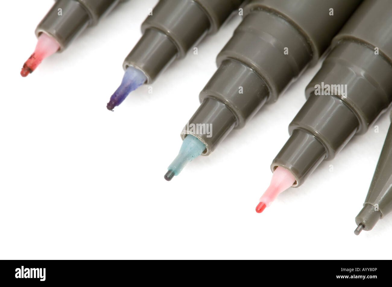 object on white colored soft tip pen Stock Photo - Alamy